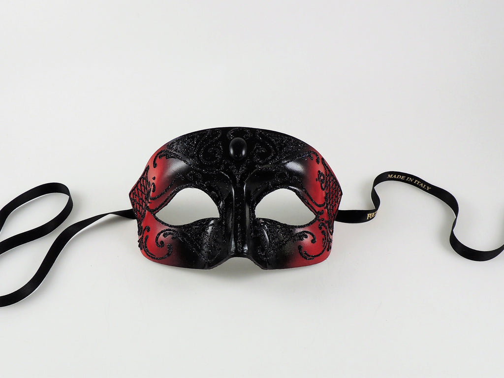 Venetian Masquerade Mask –Vampire Diaries Black and Red – Visions of Venice