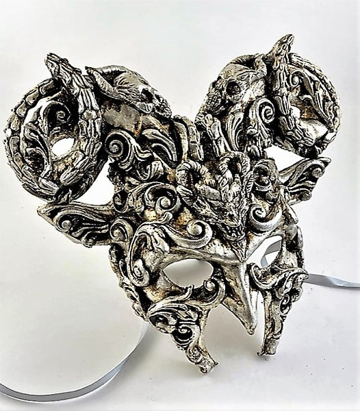The Baroque Beast Devil Mask – Silver – Visions of Venice